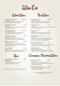 Lunchtime and Evening Menu – Robin Hood Swannington